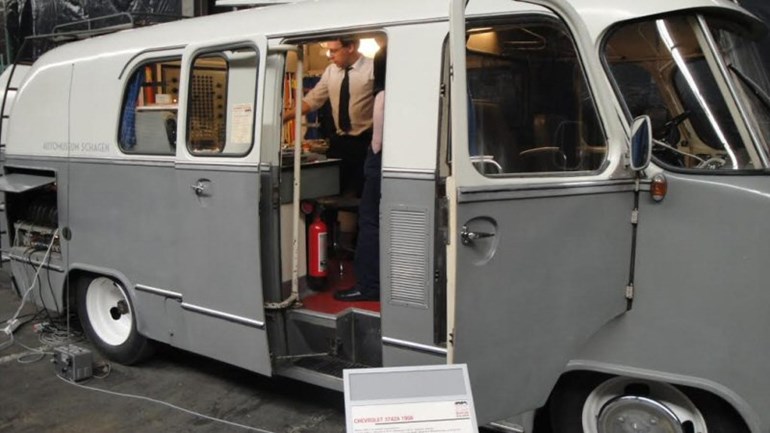 Reportagewagen in actie