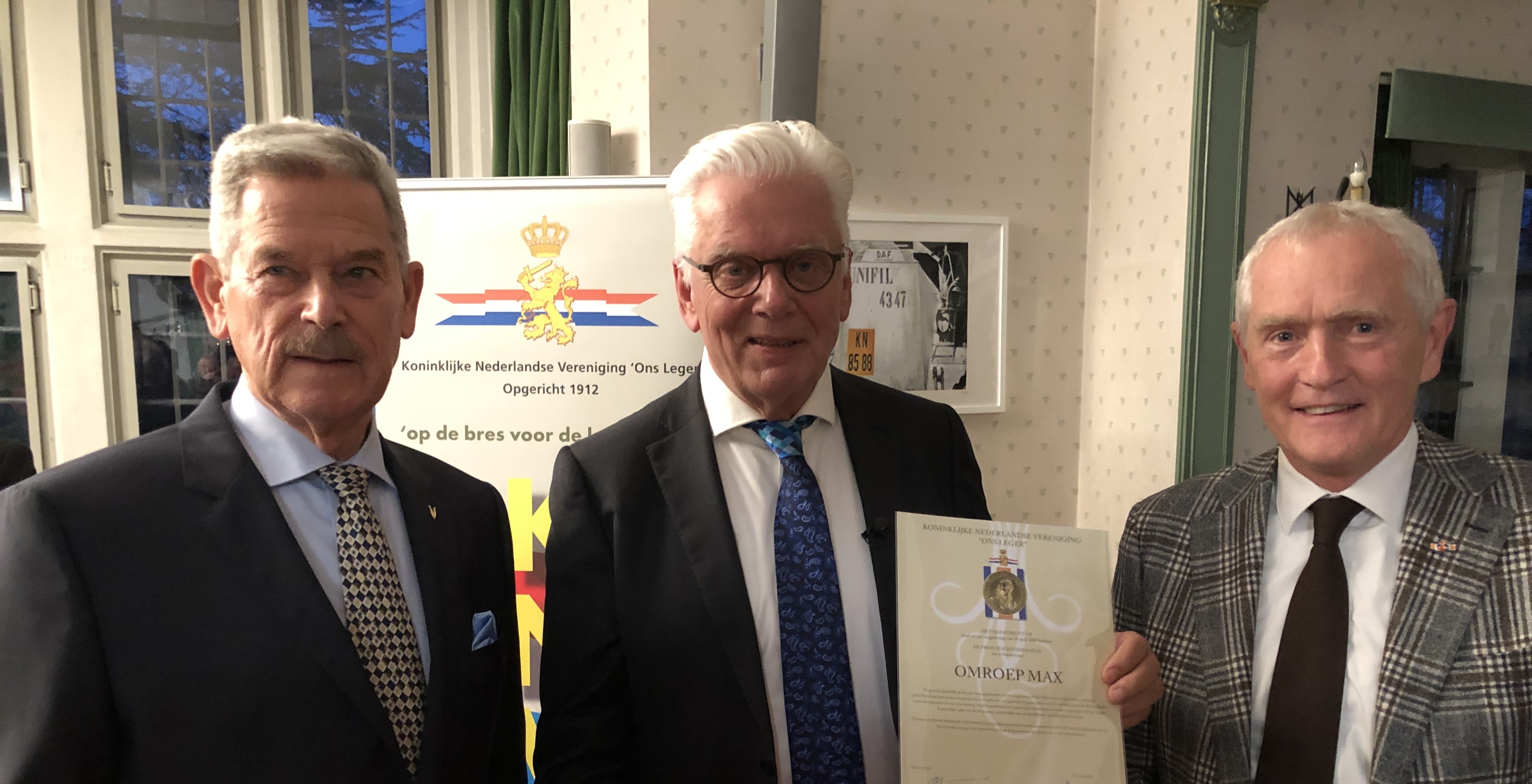 Prins Maurits medaille voor Omroep MAX